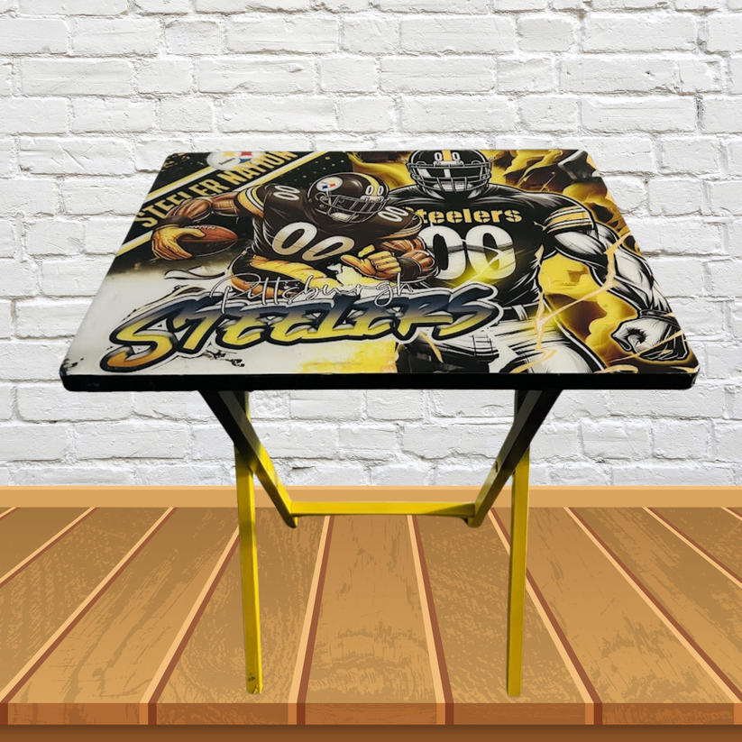Football Themed Tray Table-Epoxy Covered – Deerora Creations
