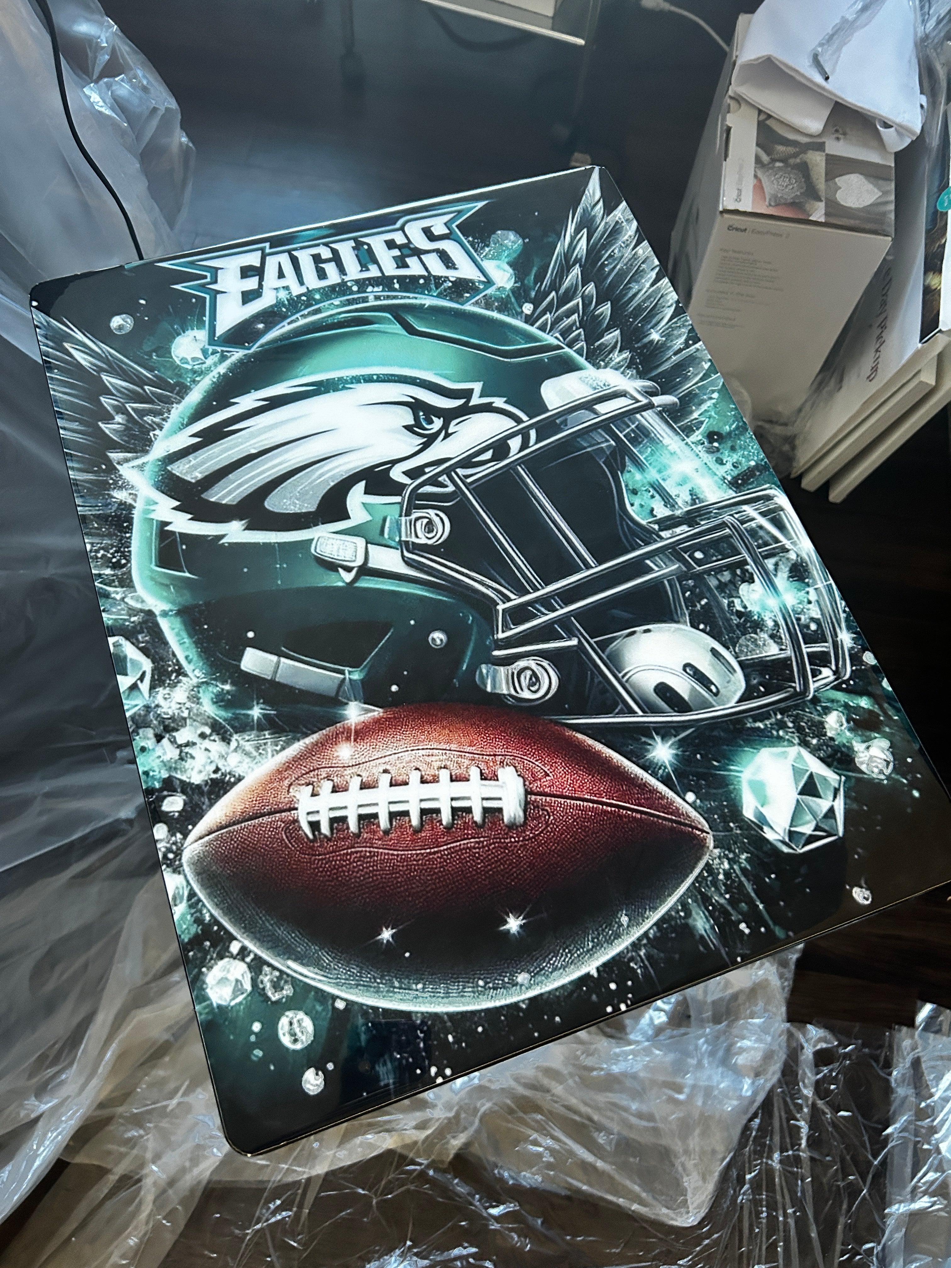 Football Themed Tray Table-Epoxy Covered – Deerora Creations